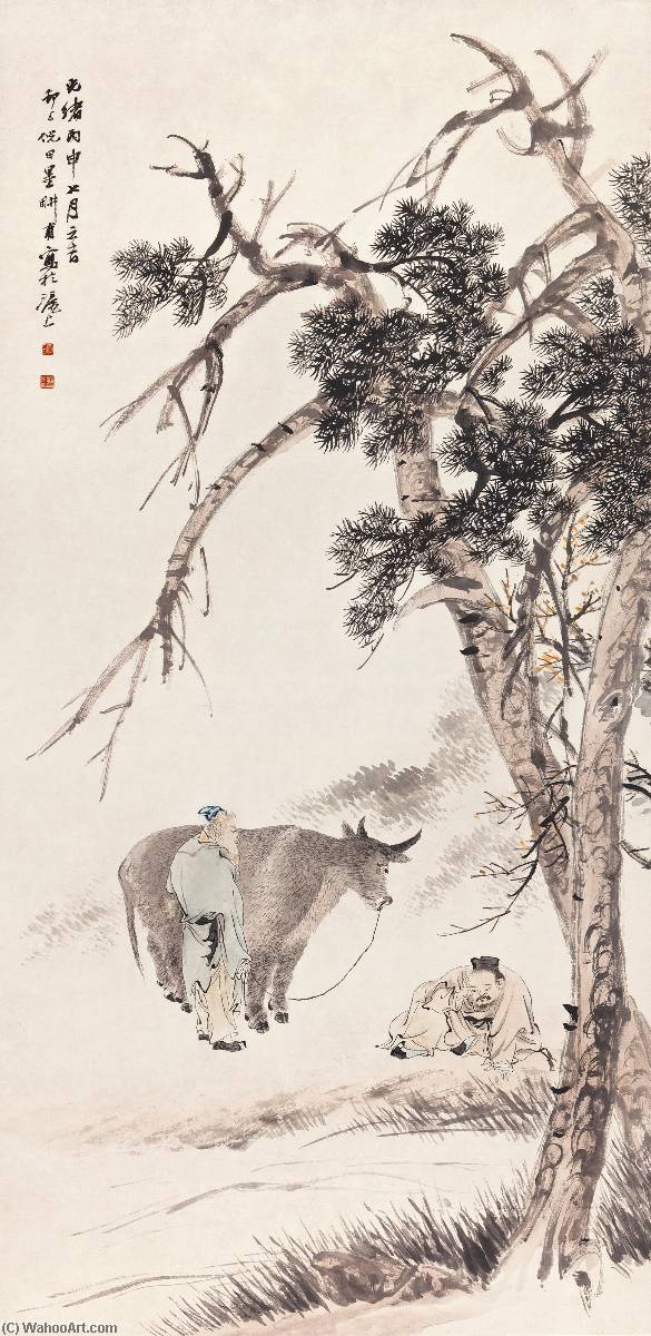 Adquirir Reproducciones De Pinturas Dos escuelas con OX de Ni Tian ...