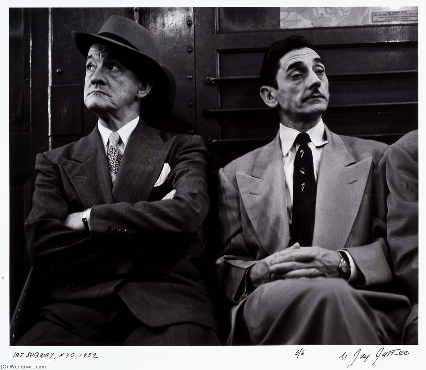 Art Reproductions Two Men in Subway, 1979 by Nathan Jay Jaffee ...