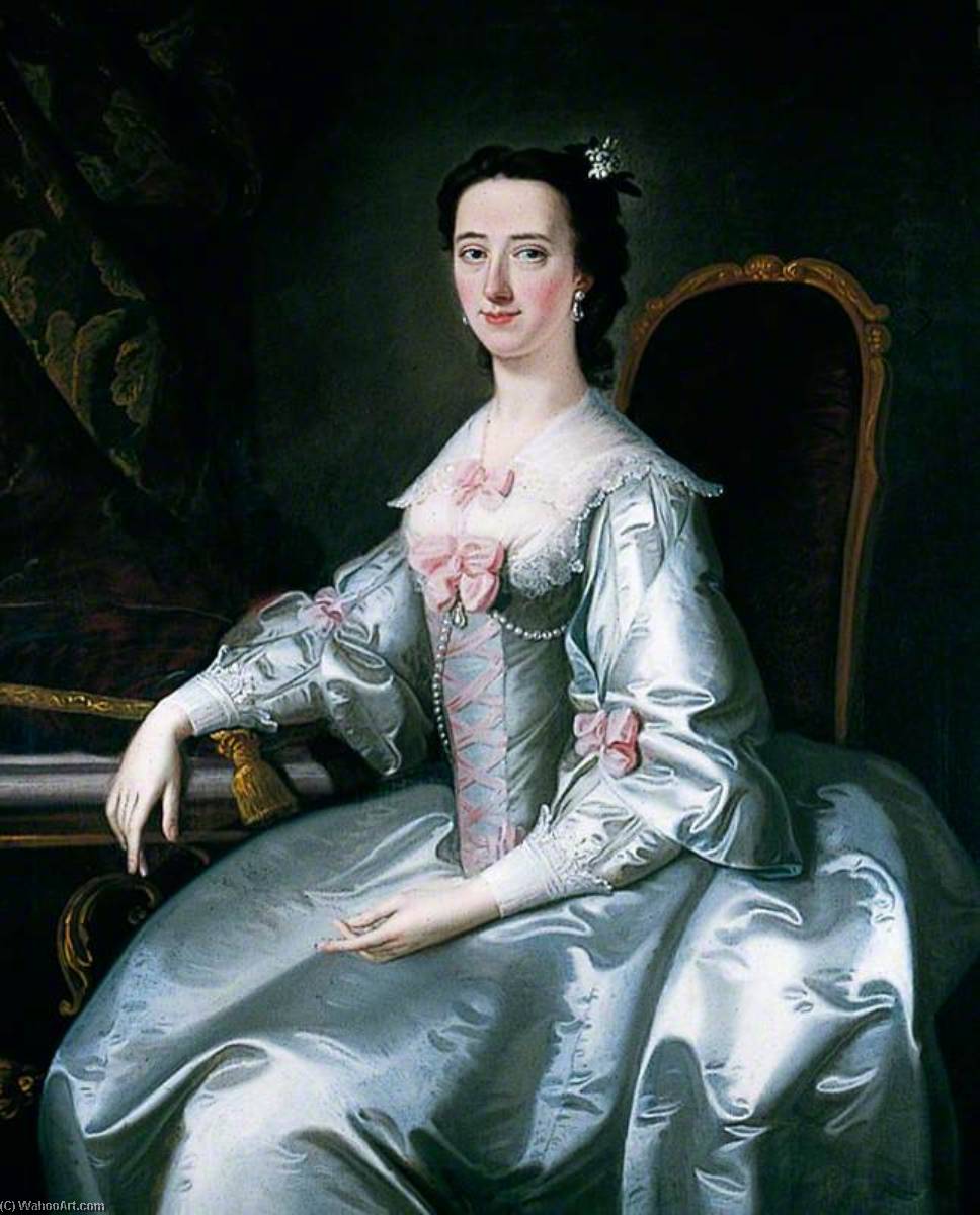 Museum Art Reproductions Mrs Rowe, 1752 by Henry Pickering (1720-1771 ...