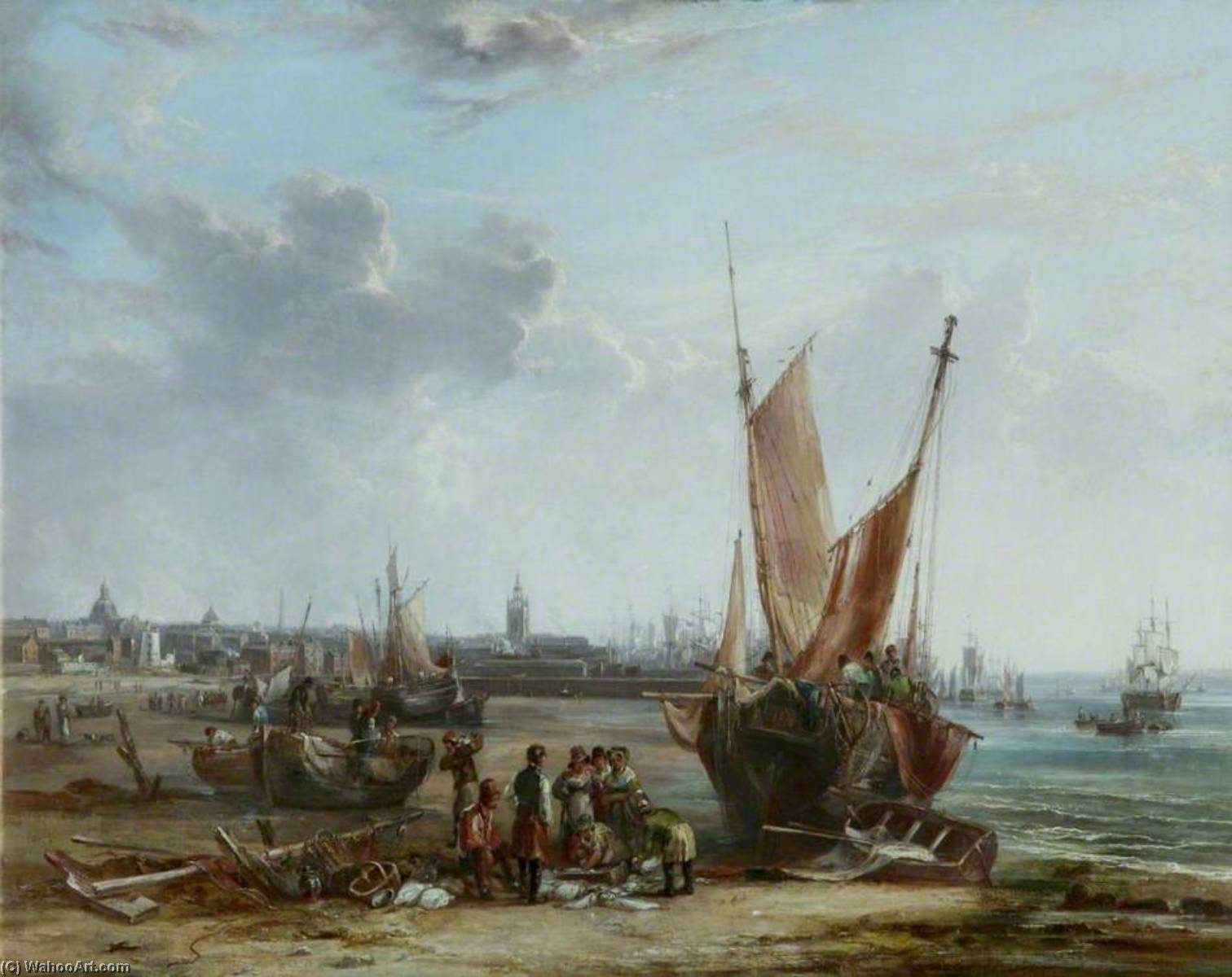Museum Art Reproductions Liverpool from Bootle Sands, 1828 by Samuel ...