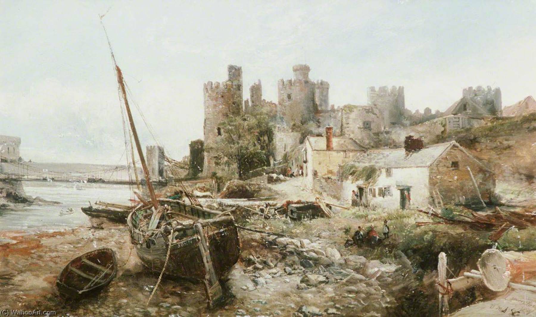 Museum Art Reproductions Conway Castle, 1880 by William Webb (1862-1903 ...