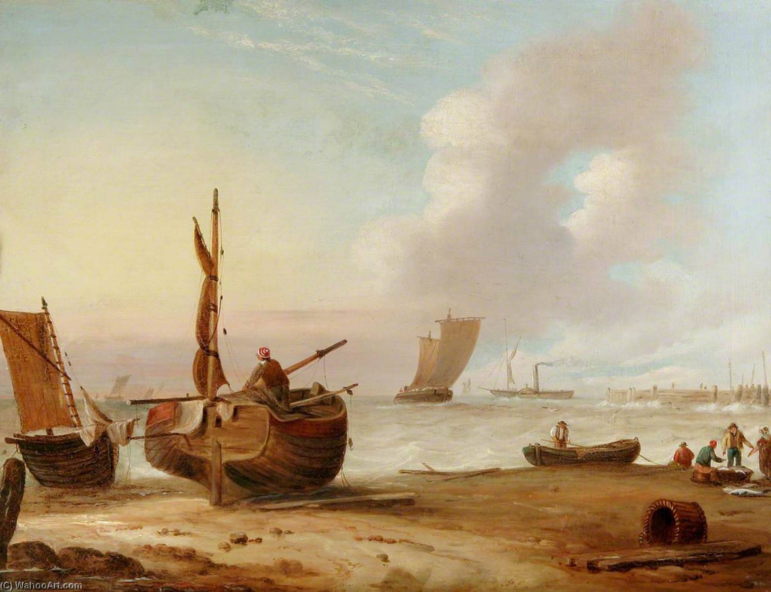 Obter Reproduções De Belas Artes Yarmouth Jetty, Norfolk, 1830 por ...