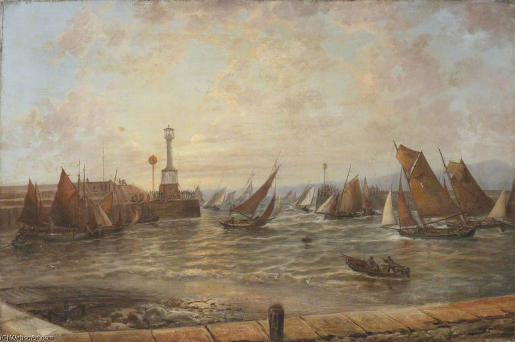 Herring Fishing Boats Leaving Port, 1889 by William Mitchell (1925-2020 ...