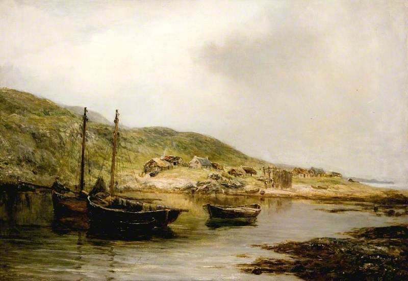 Order Artwork Replica A Fishing Village, Skye, 1873 by James Docharty ...