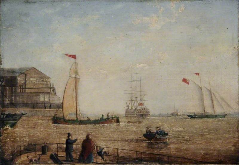 Martin Samuelson`s Shipyard, Hull, 1893 by James H Wheldon James H ...