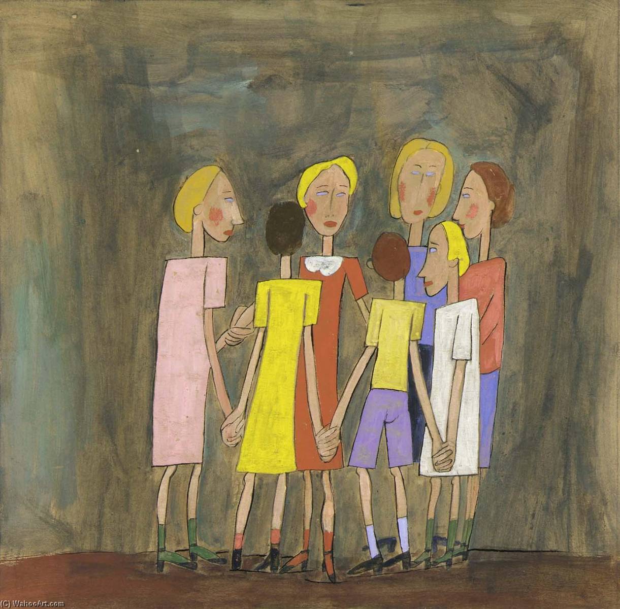 订购 畫複製 儿童游戏 放下手帕, 1942 通过 William Henry Johnson (灵感来自) (1901-1970 ...