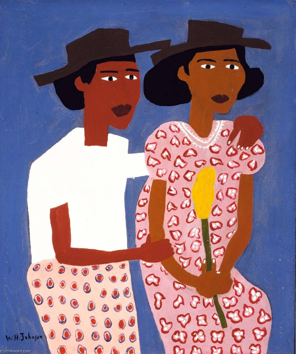 Get Art Reproductions Flower to Teacher, 1944 by William Henry Johnson ...