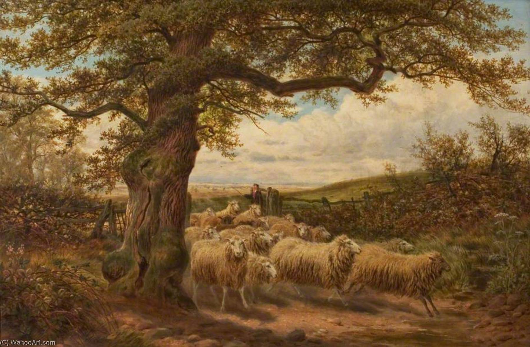 Purchase Oil Painting Replica Sheep and Shepherd, 1895 by James Walsham ...