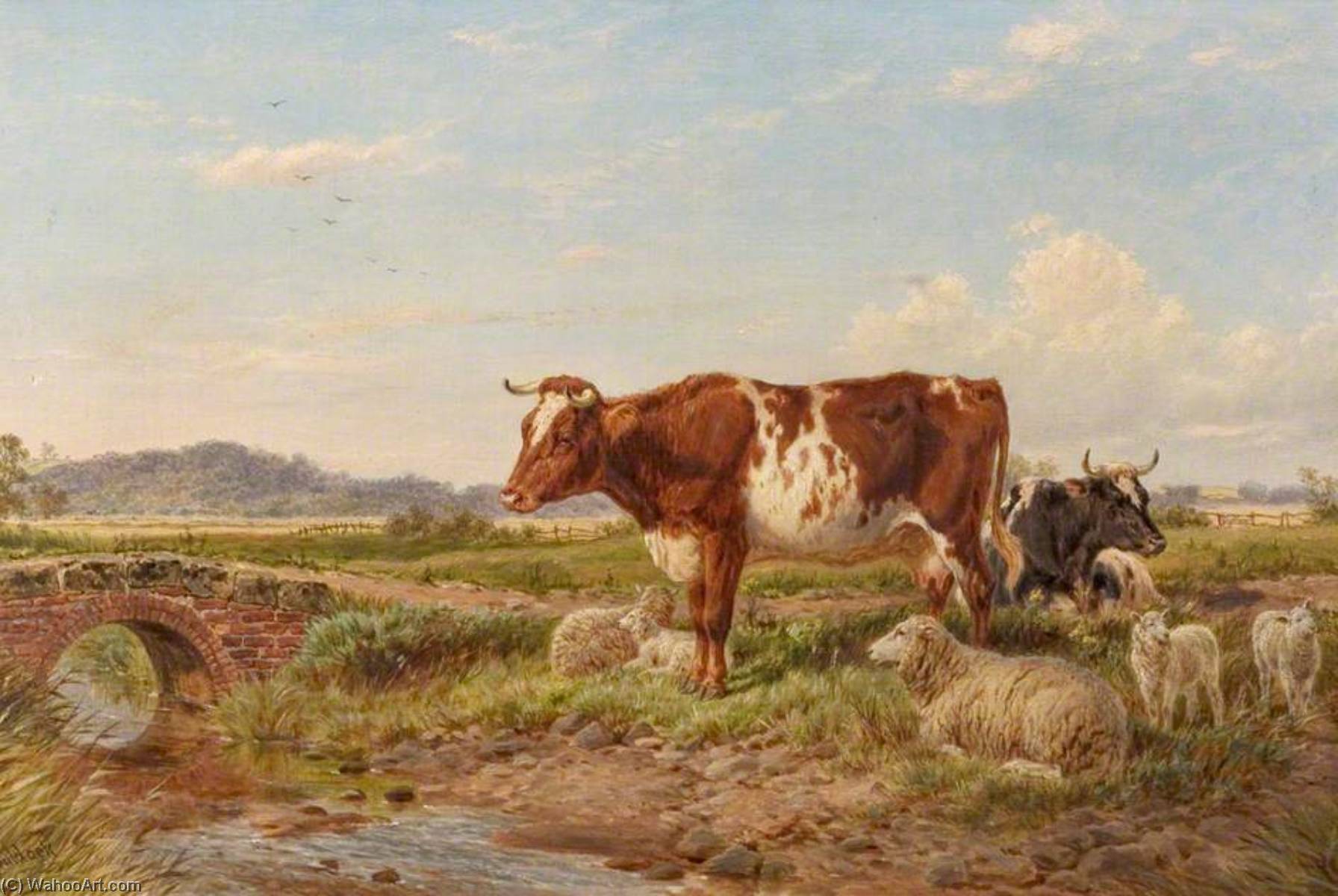 Artwork Replica A Quiet Day in the Trent Valley by James Walsham ...