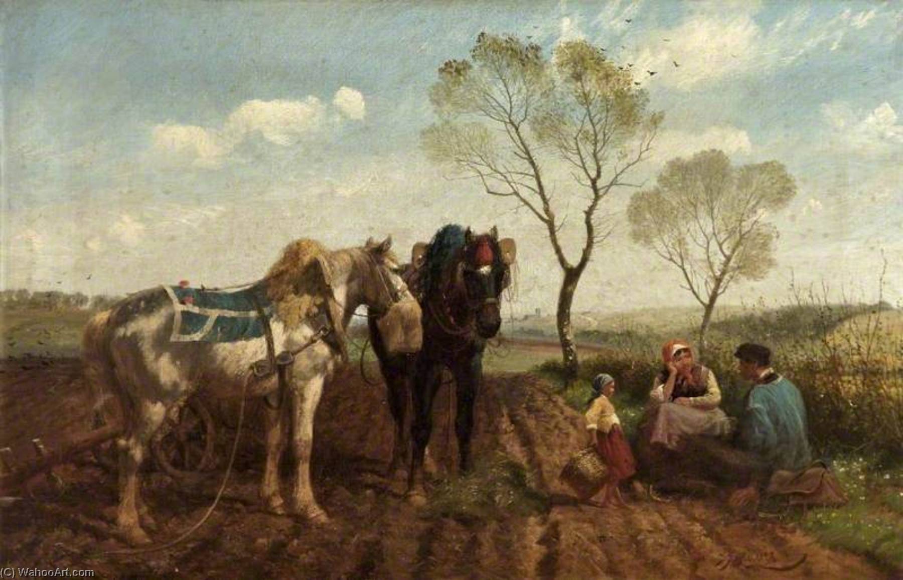 Art Reproductions Horses, 1870 by Richard Beavis (1824-1896) | ArtsDot.com