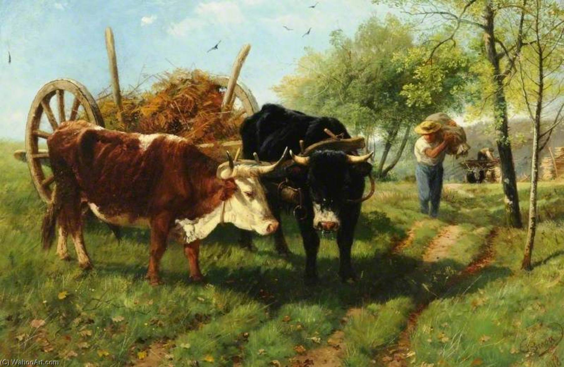 Artwork Replica Carting Bracken, 1878 by Richard Beavis (1824-1896 ...