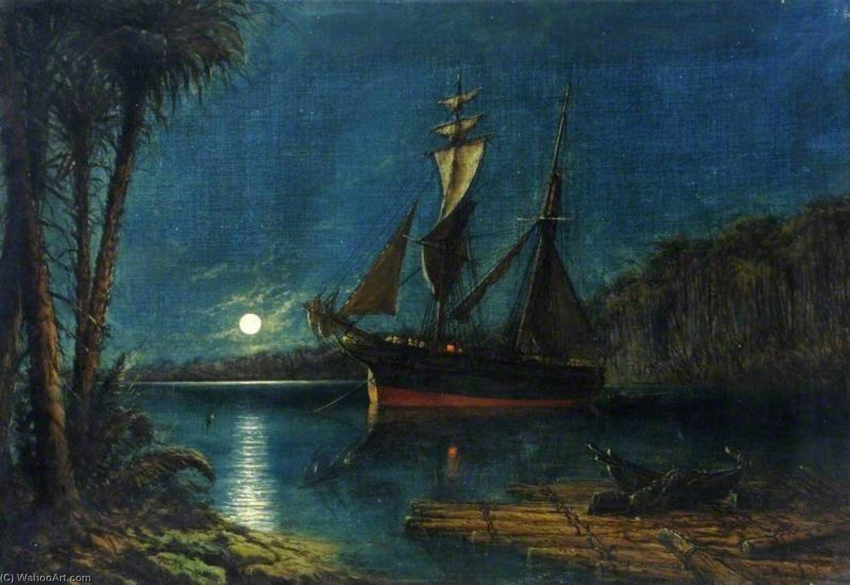 Museum Art Reproductions Anchored Awaiting Cargo (from the series `The ...