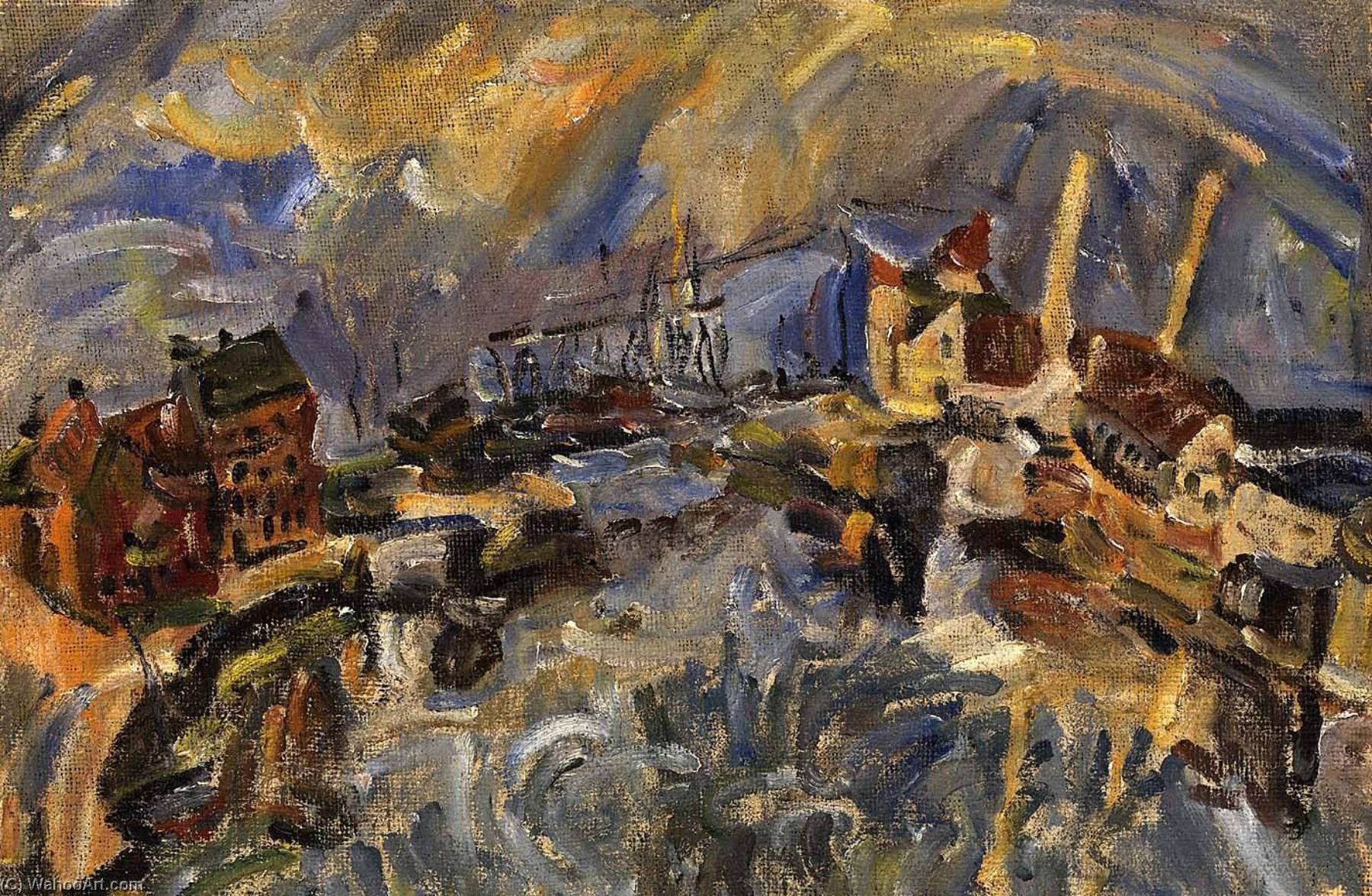 Oil Painting Replica Harbor Scene, 1937 by William Henry Johnson ...