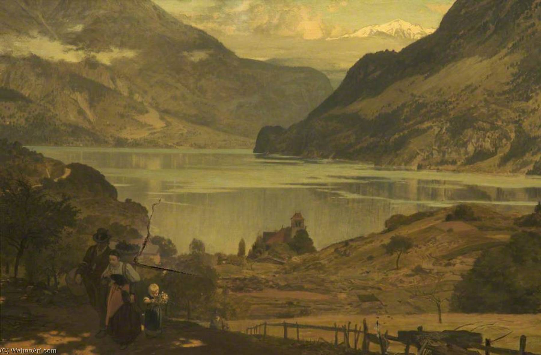 Get Art Reproductions The Lake of Brienz by Marcus C Stone (1840-1921 ...