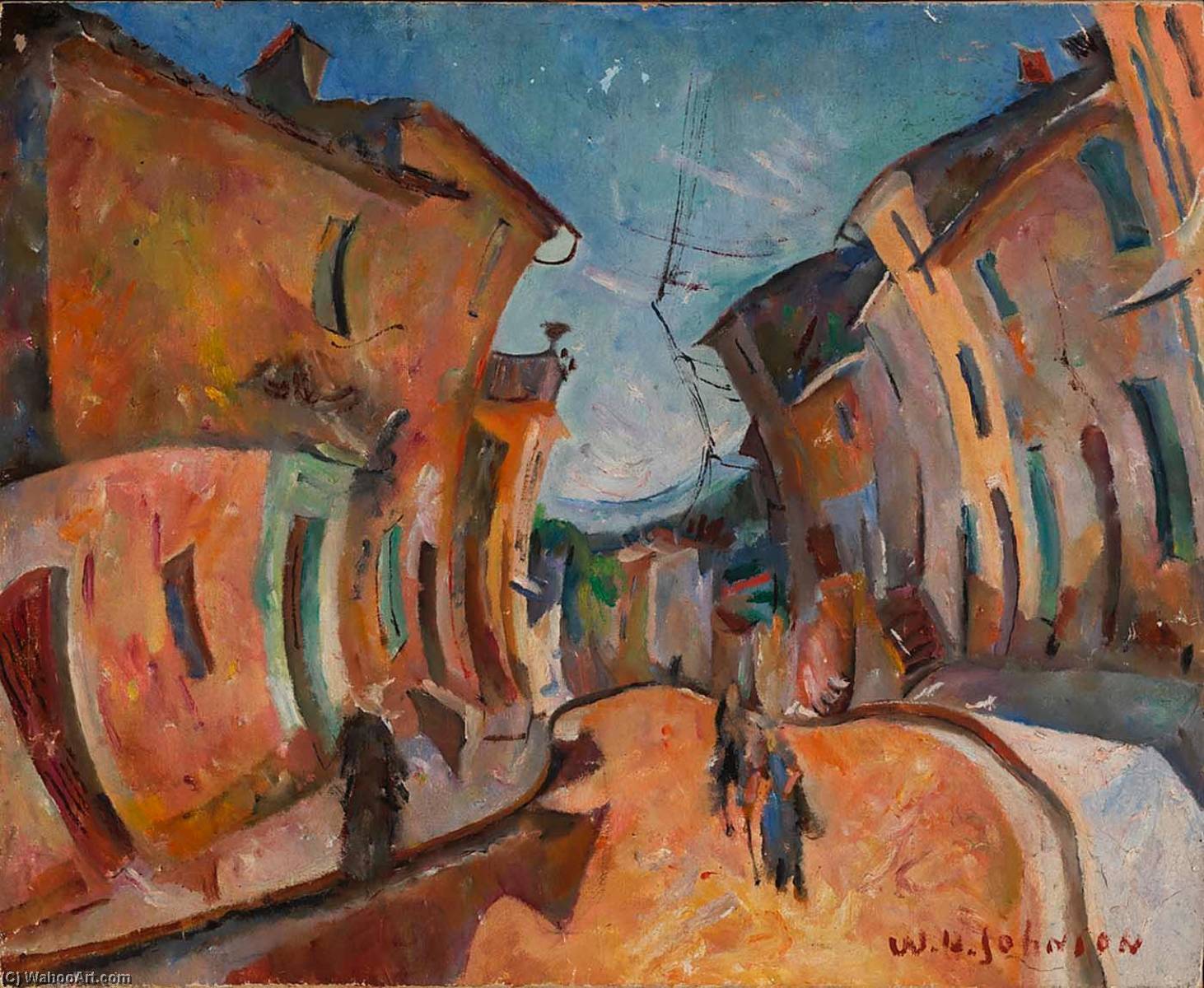 Oil Painting Replica Street in Cassis, 1927 by William Henry Johnson ...
