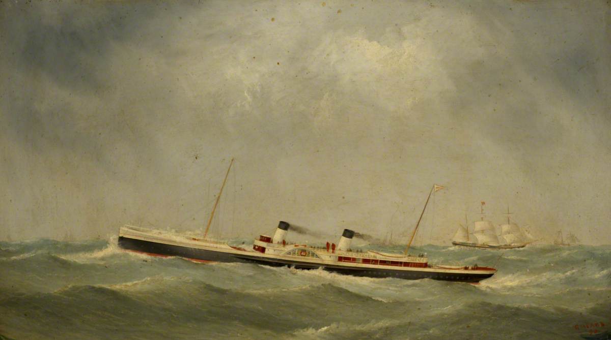 Get Art Reproductions The Paddle Steamer `Paris`, 1890 by George Mears ...