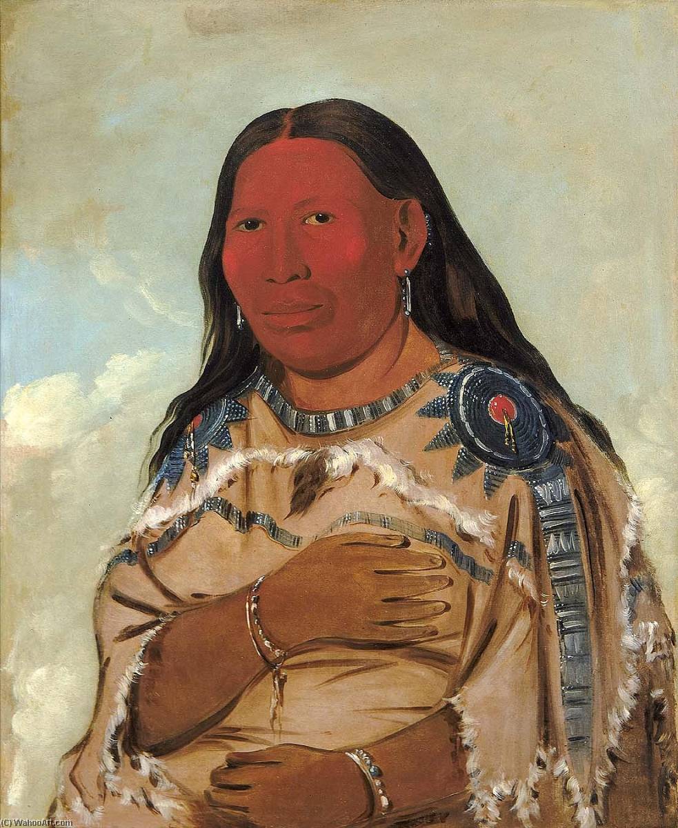 Oil Painting Replica Wife of Two Crows, 1832 by George Catlin (1796 ...