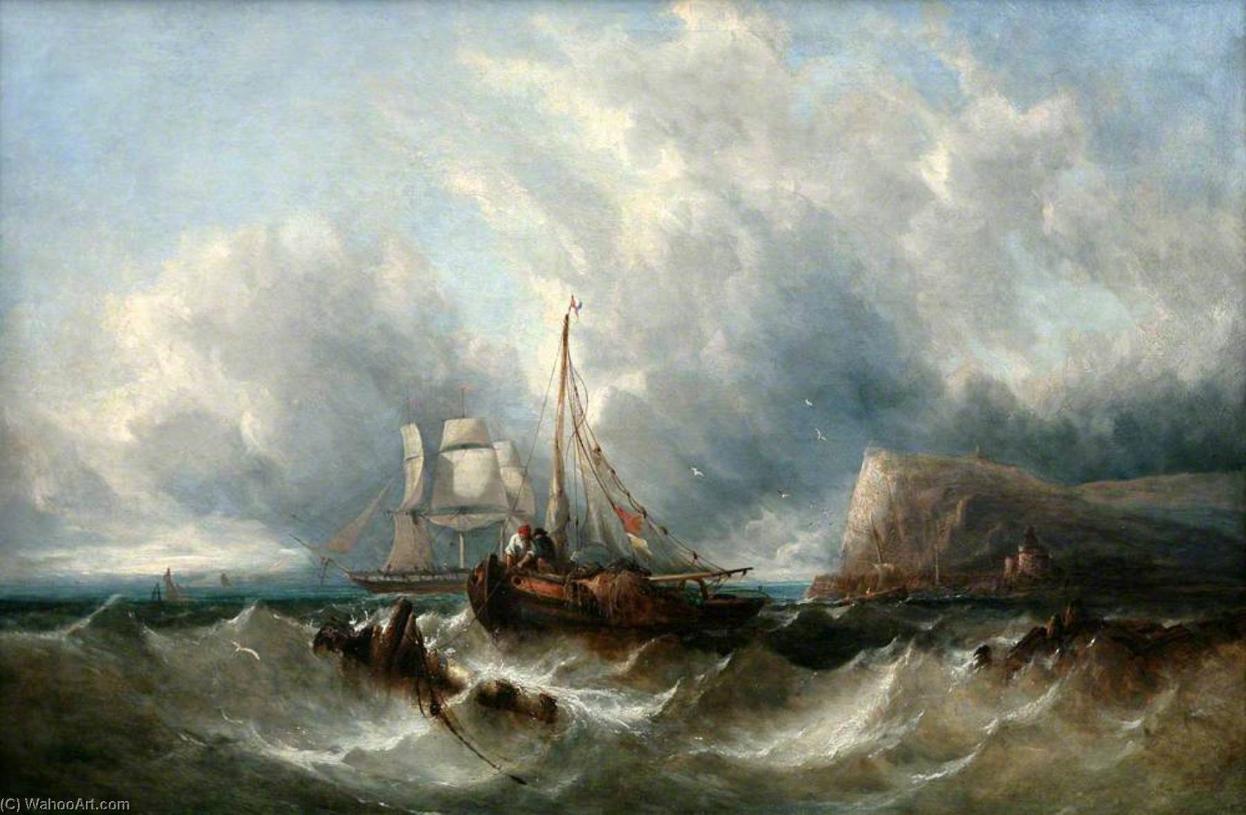 Buy Museum Art Reproductions A Shipping Scene, 1857 by William Henry ...