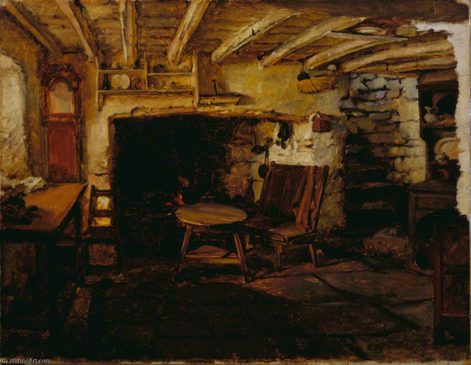 Purchase Oil Painting Replica Cottage Interior, 1860 by Thomas Stuart ...