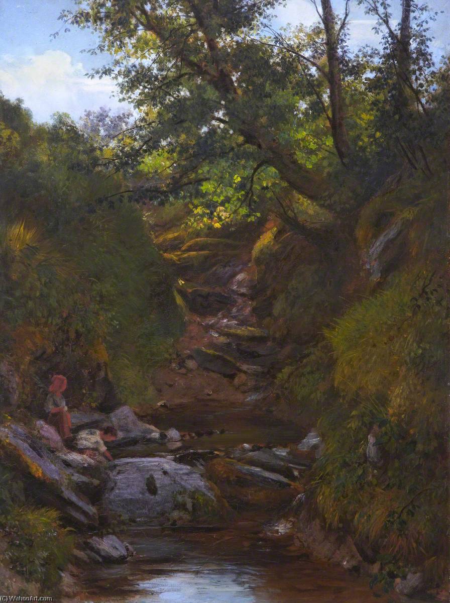 Reproduções De Arte O Brook por Thomas Stuart Smith (1815-1869 ...