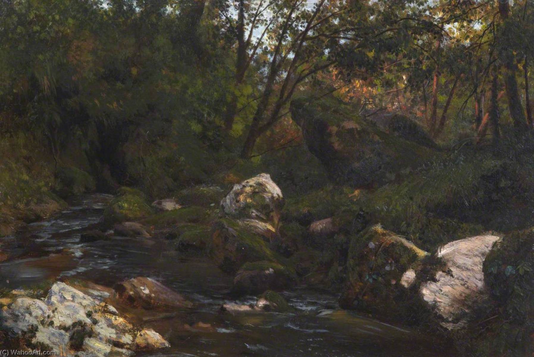 Museum Art Reproductions A Derbyshire Brook by Thomas Stuart Smith (1815-1869) | ArtsDot.com