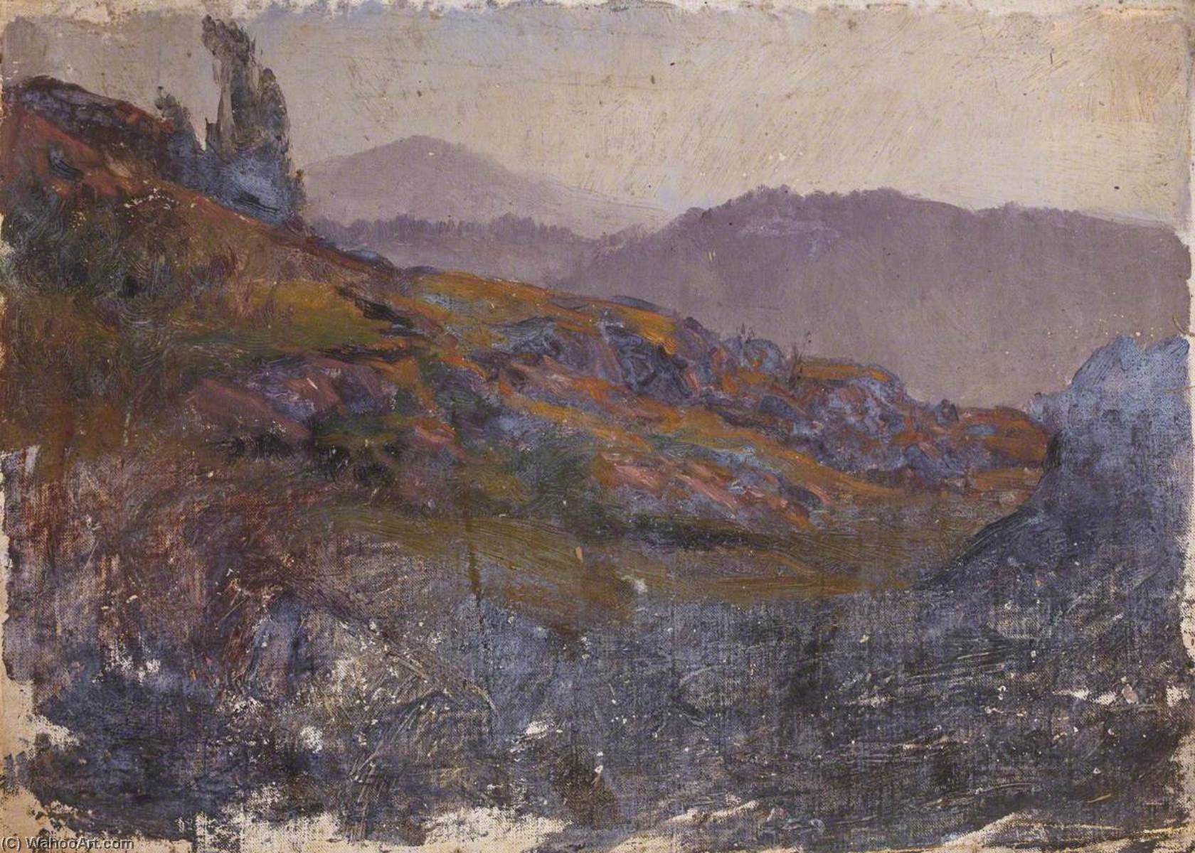 Paintings Reproductions Study for a Landscape by Thomas Stuart Smith ...