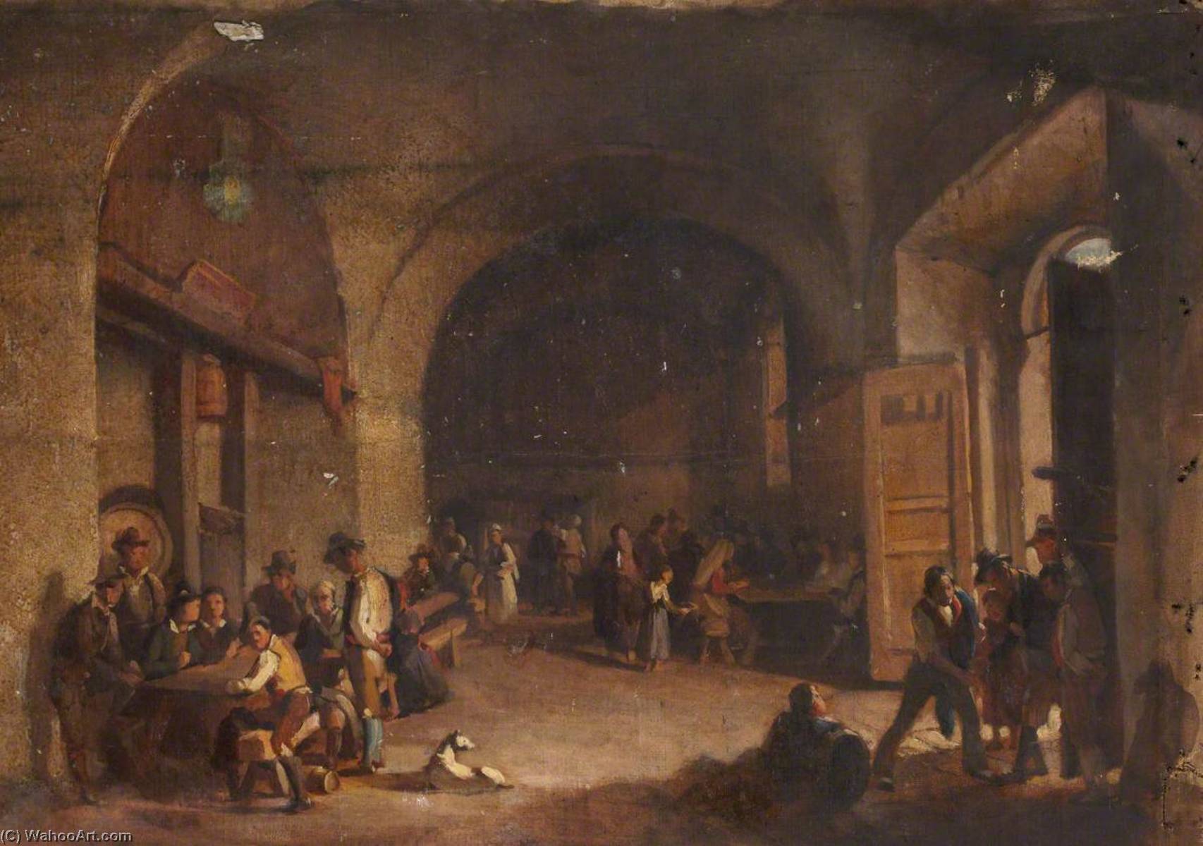 Art Reproductions Figures in an Interior by Thomas Stuart Smith (1815 ...