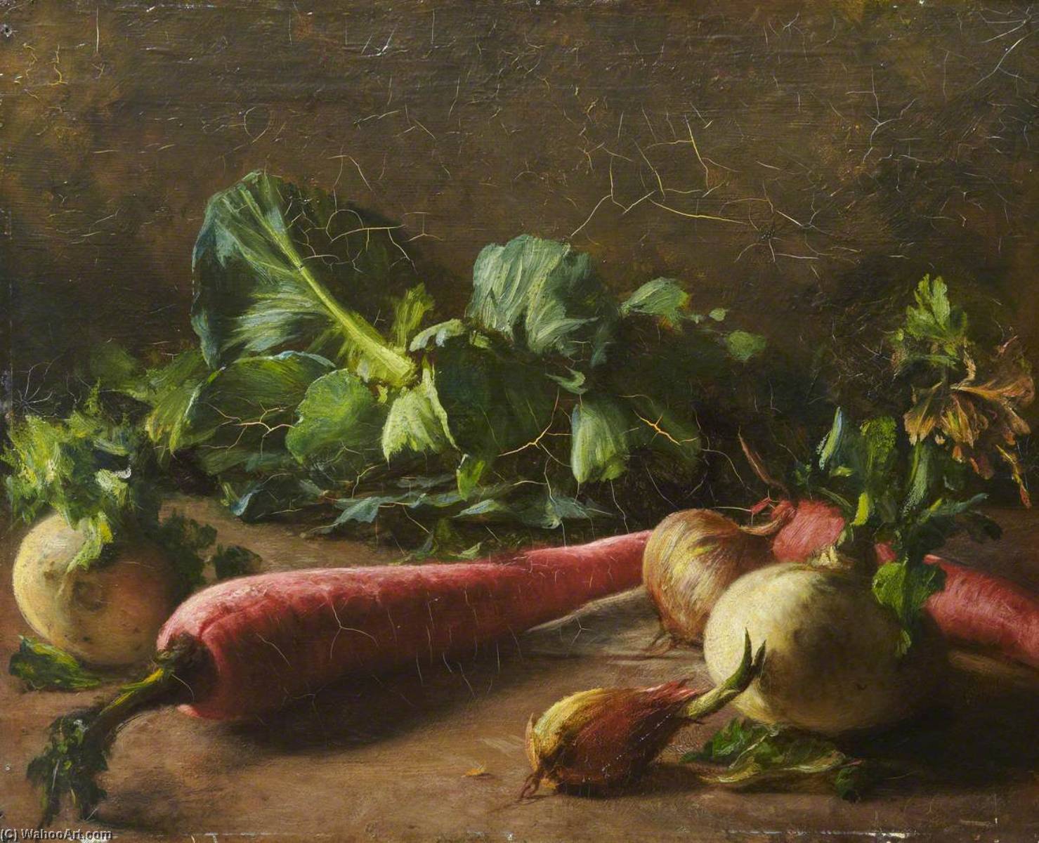 Artwork Replica Kitchen Vegetables by Thomas Stuart Smith (1815-1869 ...