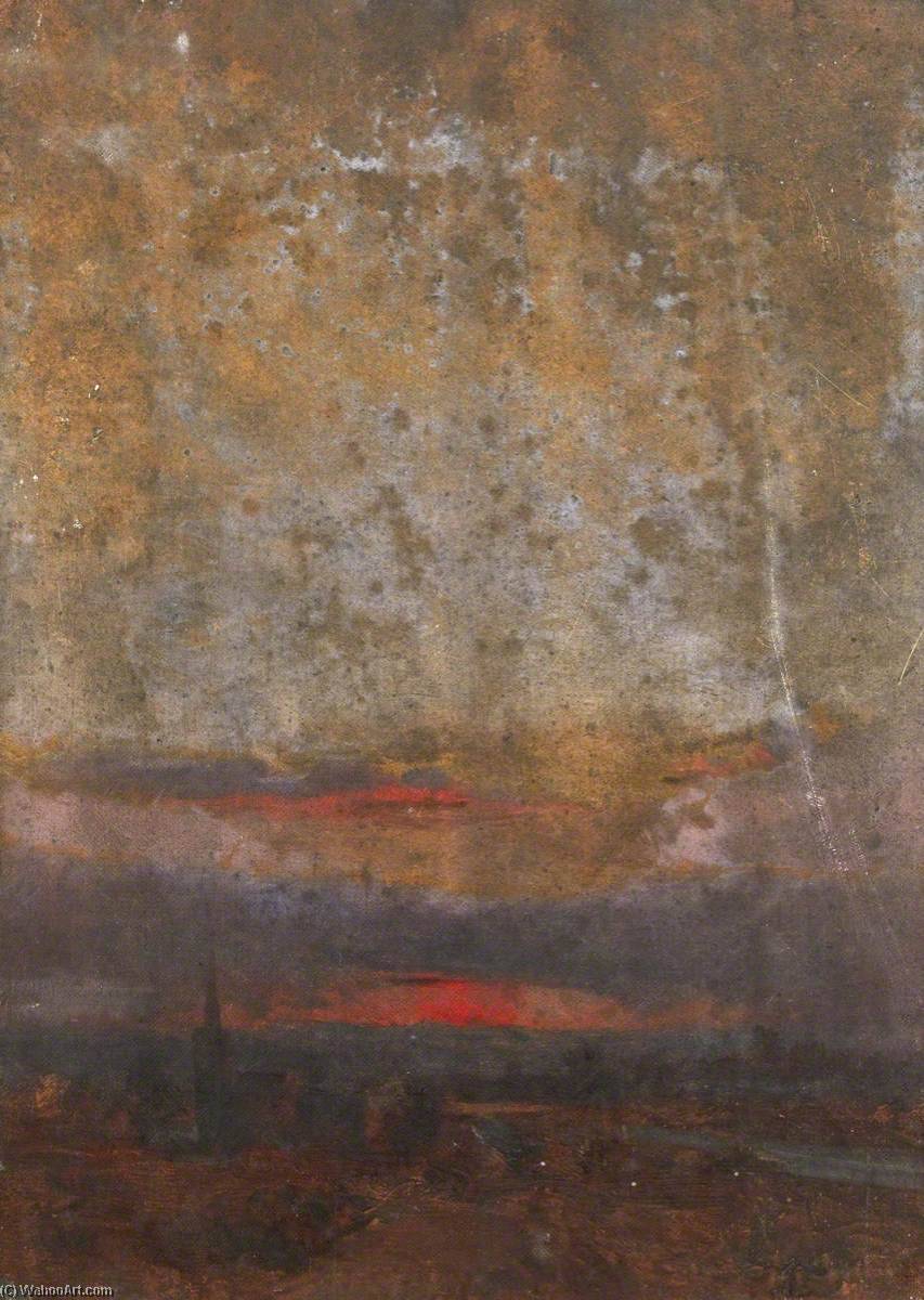 Get Paintings Reproductions Sunset by Thomas Stuart Smith (1815-1869 ...