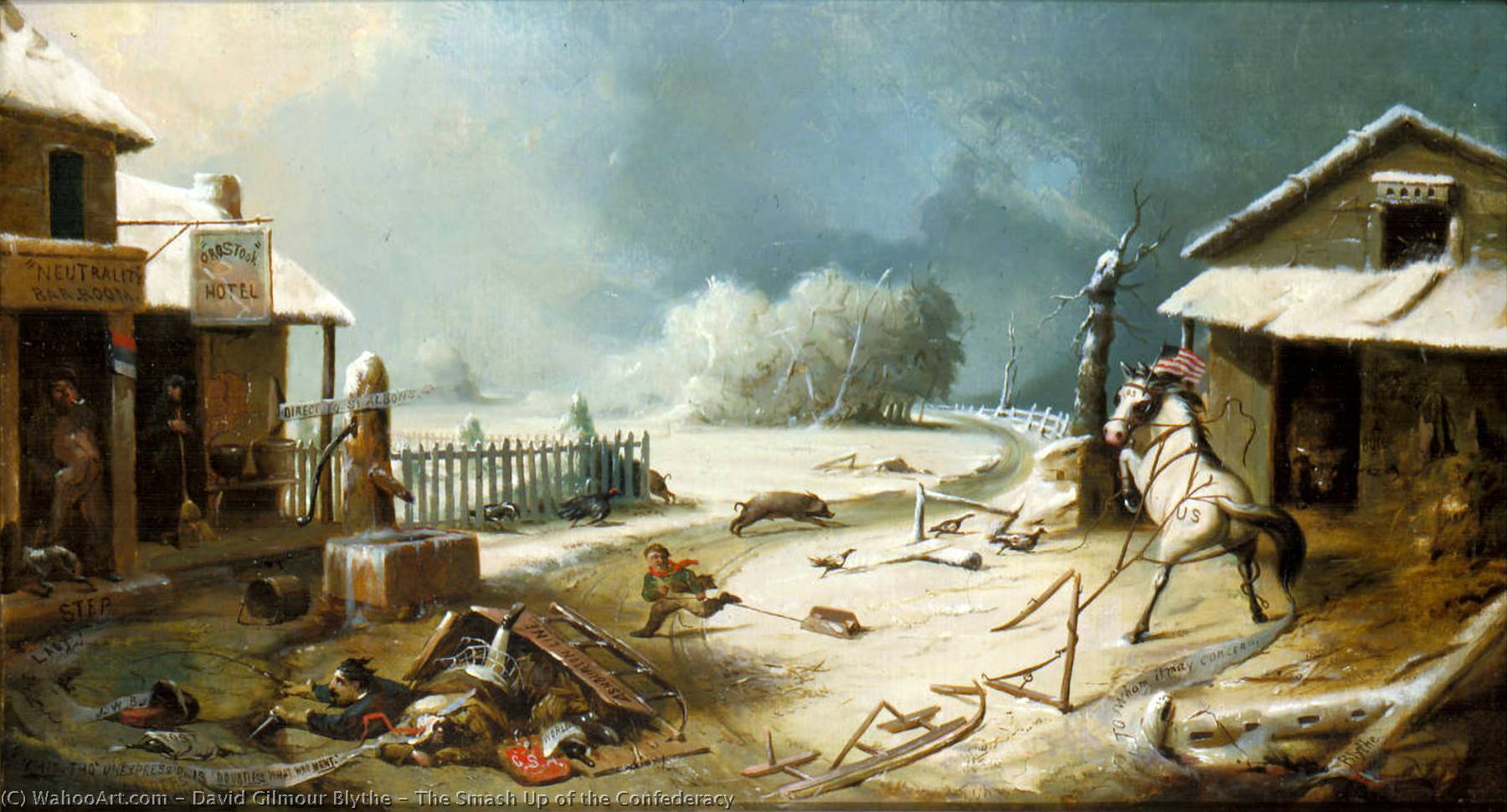 Get Paintings Reproductions The Smash Up of the Confederacy, 1865 by ...