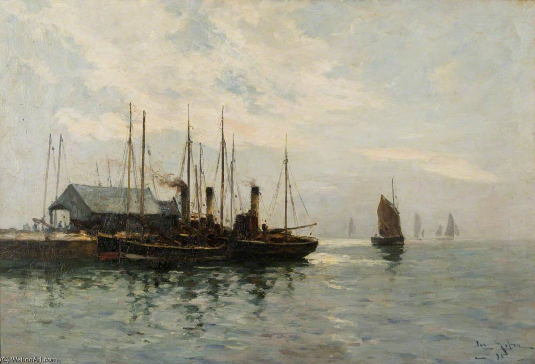 Order Artwork Replica Deep Sea Liners, 1895 by Joseph Milne (1859-1911 ...