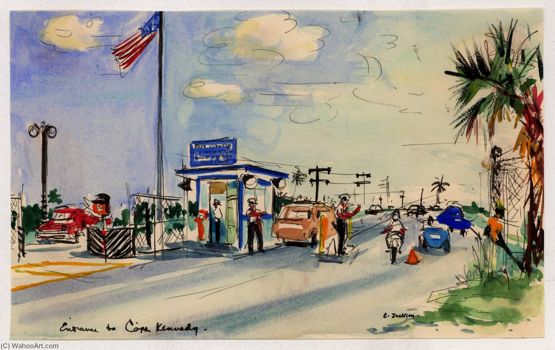 Entrada para o Cabo Kennedy por Chrystal Jackson (1923-2016) Chrystal ...