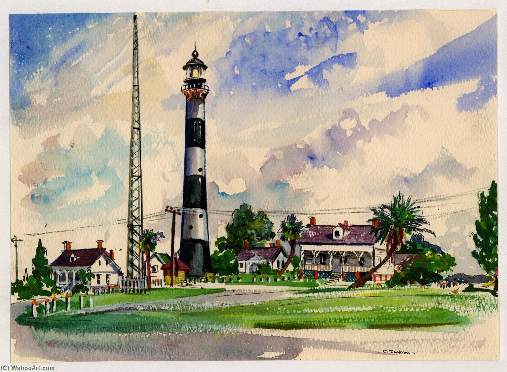 Cape Canaveral Lighthouse by Chrystal Jackson (1923-2016) Chrystal ...