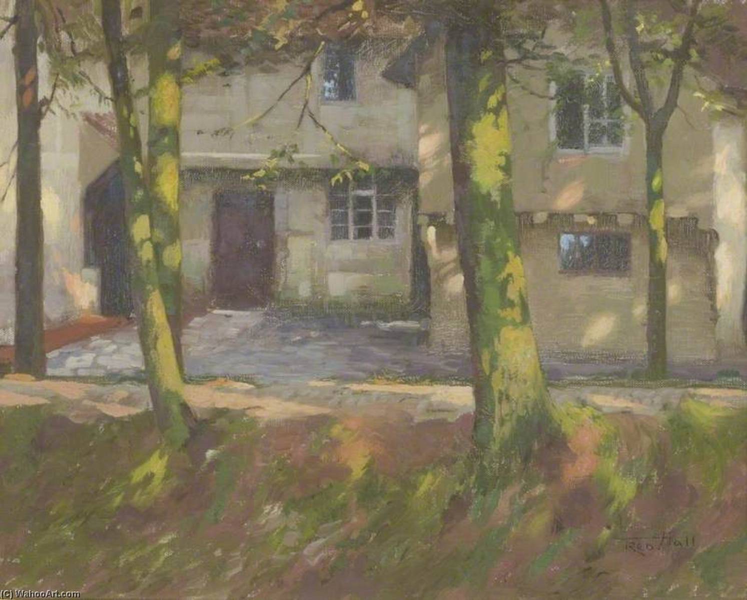 Oil Painting Replica The Causeway, Steventon by Frederick Hall (1860 ...