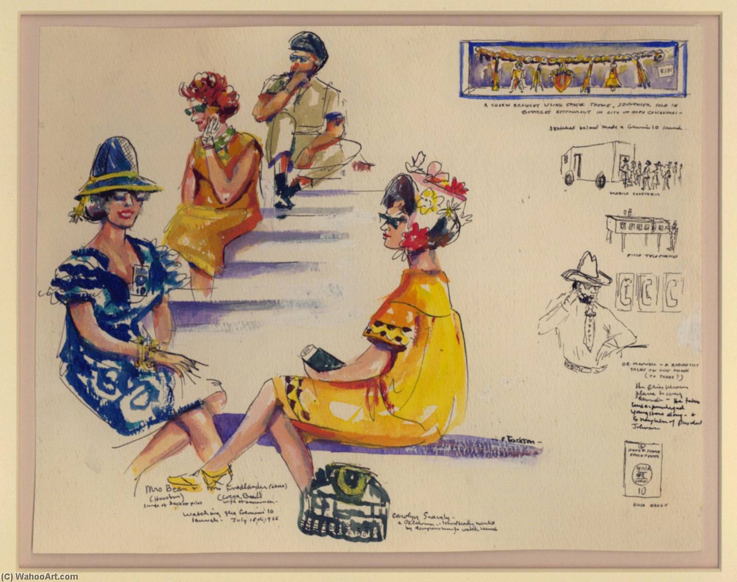 Watching the Gemini 10 Launch, 1966 by Chrystal Jackson (1923-2016 ...