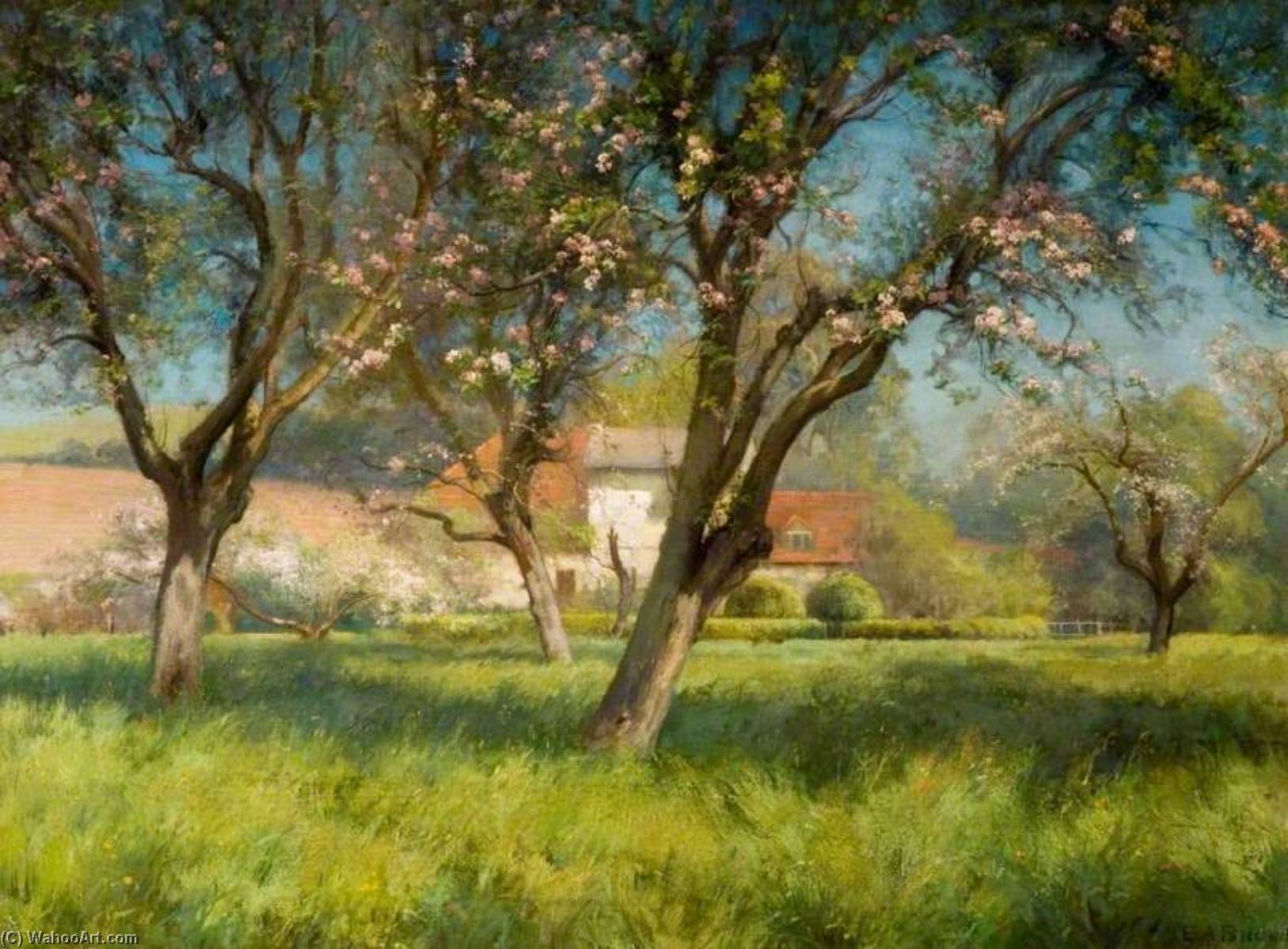 Purchase Oil Painting Replica View of a Meadow with Trees in Blossom by ...