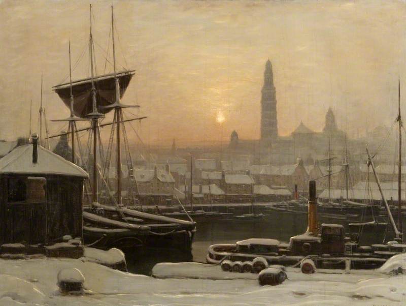 Museum Art Reproductions The Day of Rest, Winter, 1904 by Patrick Downie (1854-1945) | ArtsDot.com