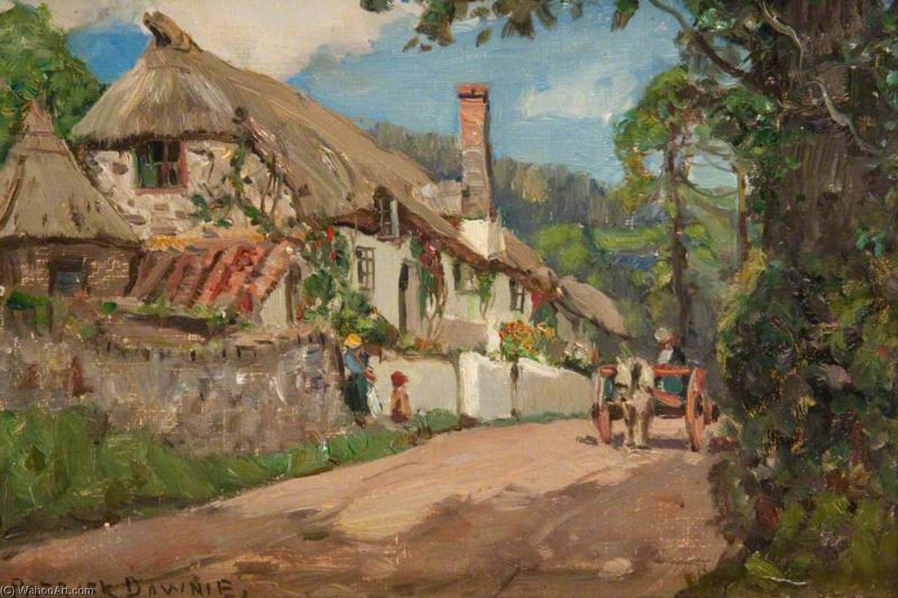 Buy Museum Art Reproductions A Devon Lane by Patrick Downie (1854-1945 ...