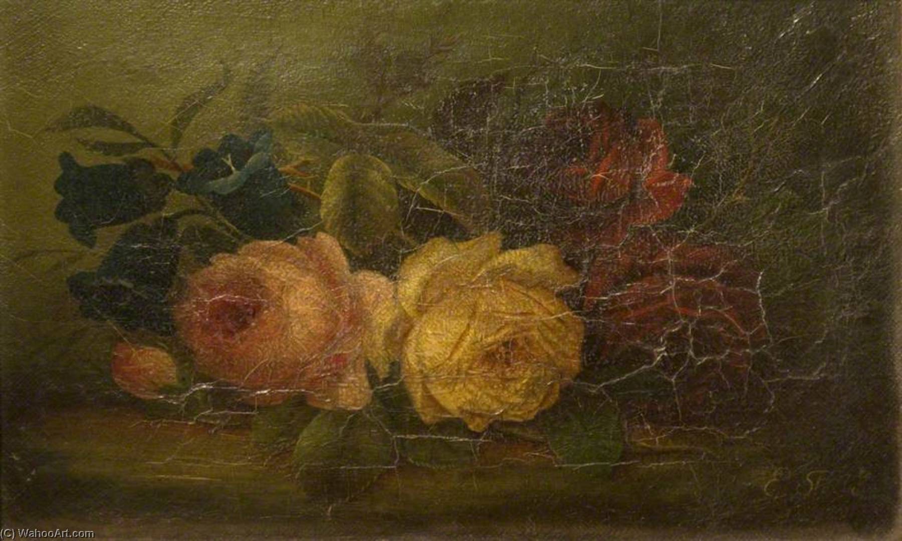 Buy Museum Art Reproductions Roses by Edwin Steele (1803-1871 ...