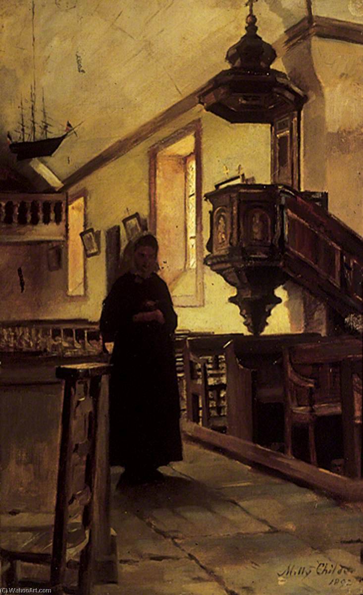 Purchase Oil Painting Replica Interior of a Church, 1892 by Milly ...