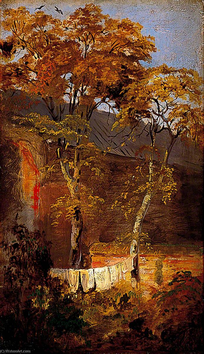 Get Paintings Reproductions Corner of a Walled Garden with Washing on a ...