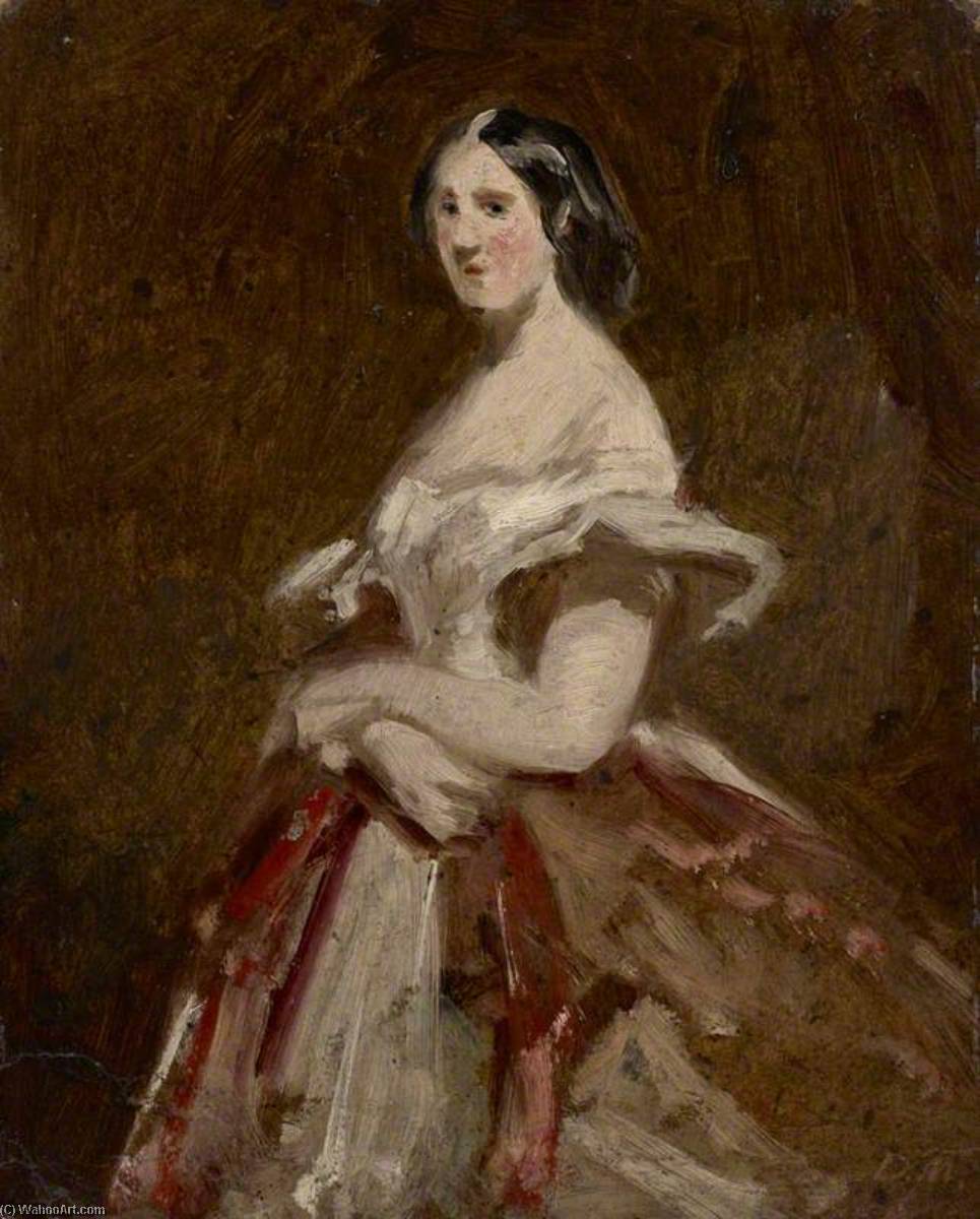 Paintings Reproductions A Lady by Daniel Macnee (1806-1882) | ArtsDot.com