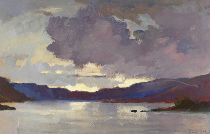 Get Paintings Reproductions Sunset over Loch Choire, Sutherland ...