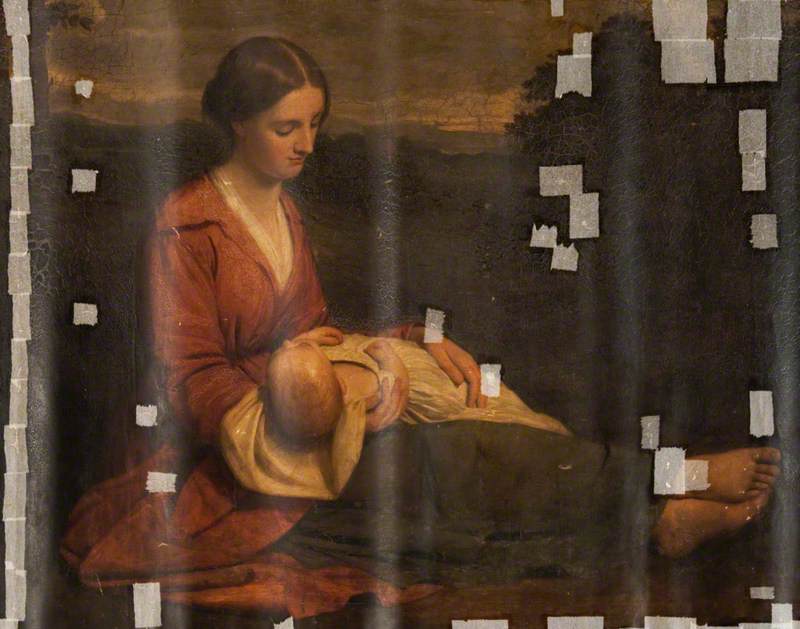 Get Paintings Reproductions The First Born, 1853 by John Graham Gilbert ...