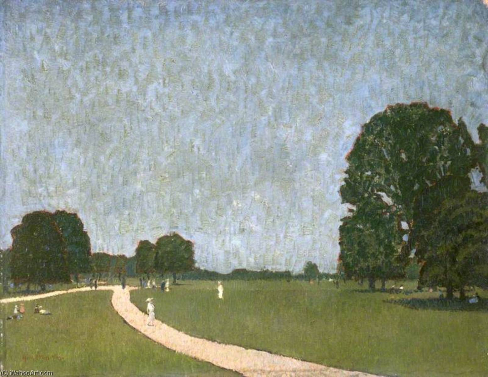 Get Art Reproductions An Evening Scene in Green Park, London, 1915 by ...