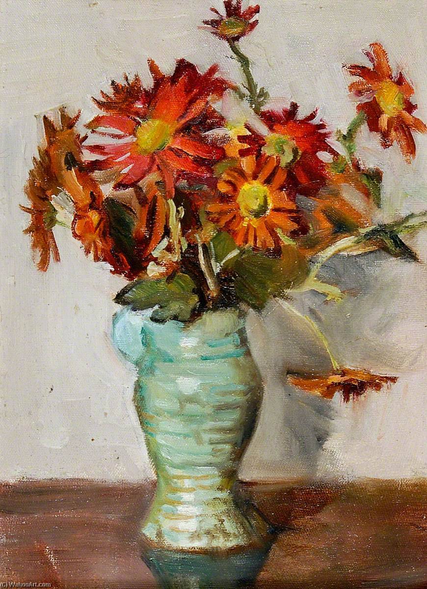 Achat Réplique De Peinture Asters dans un vase vert, 1930 de Rose Mead ...