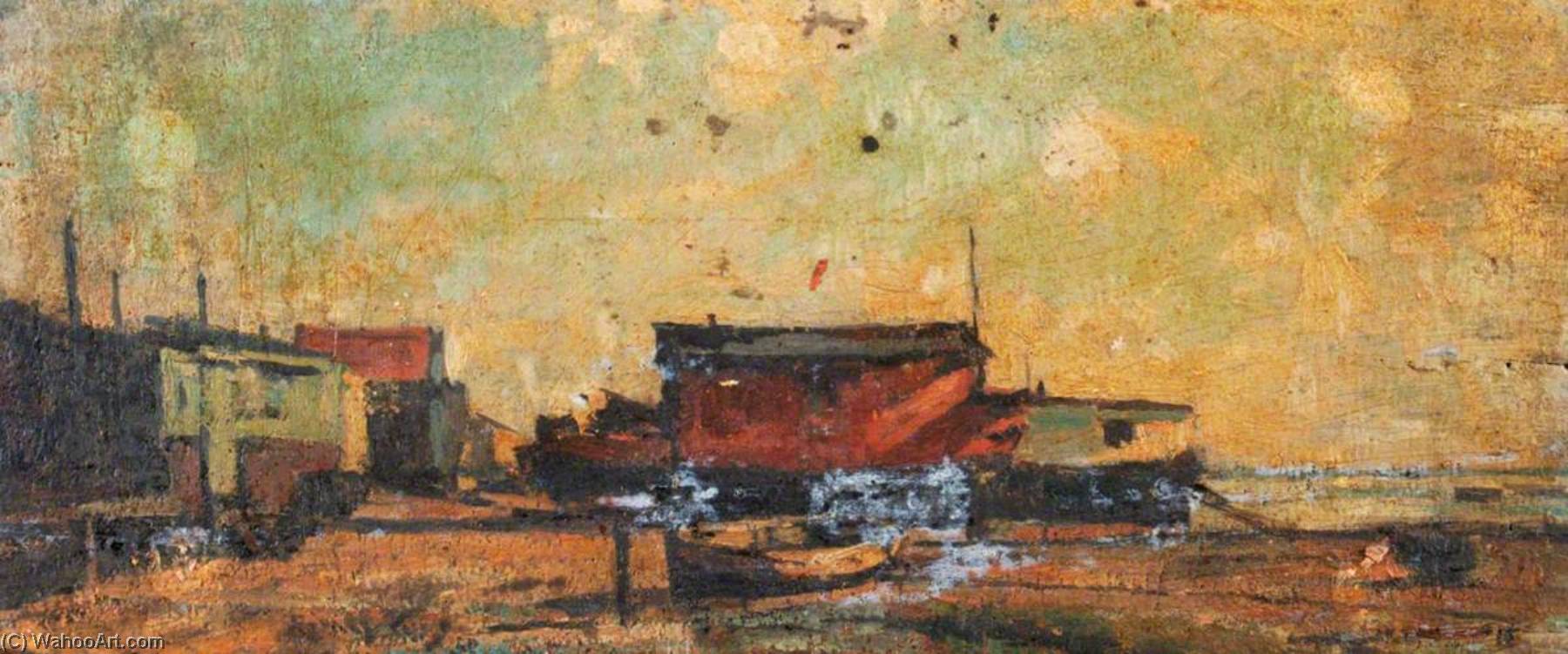 Get Paintings Reproductions Houseboats at Milton, No.14 by Edward ...