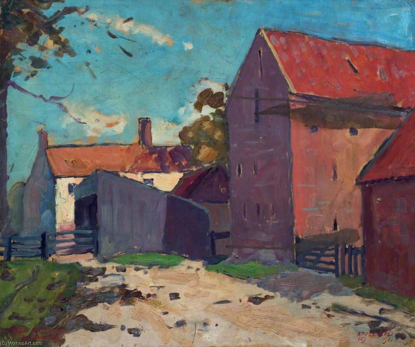 Museum Art Reproductions Farm Buildings, 1930 by Frederick Appleyard ...