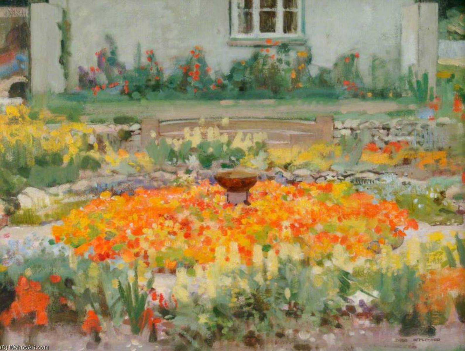 Garden at Lane End, Itchen Stoke, 1935 by Frederick Appleyard (1874 ...