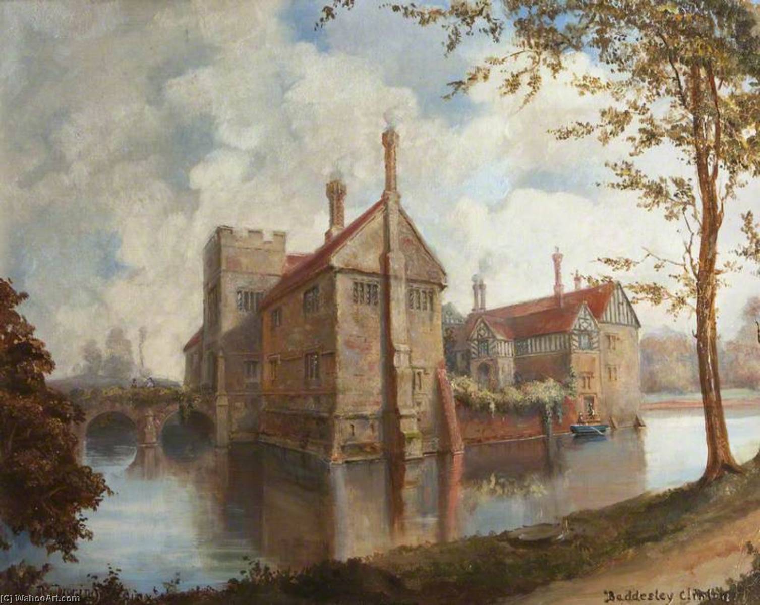 Oil Painting Replica View of Baddesley Clinton from the North East ...